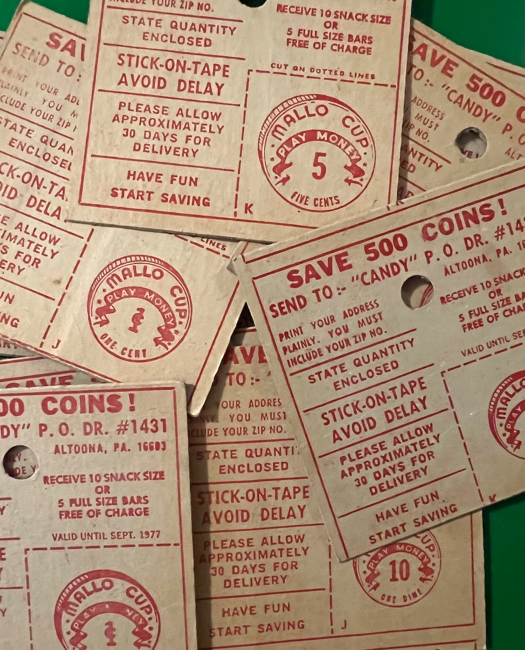 Vintage 1960s-70s Mallo Cup Coins Advertising Memorabilia. 5 per Order ...
