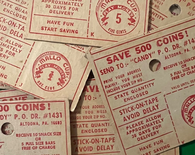 Vintage 1960s-70s Mallo Cup Coins Advertising Memorabilia. 5 per Order ...