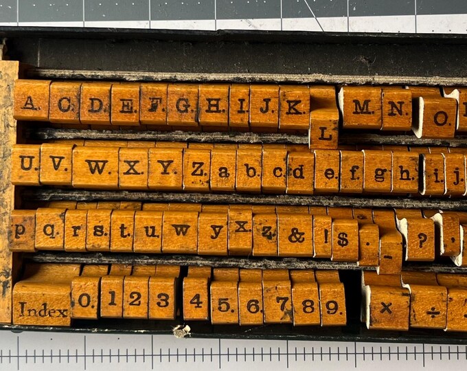 Vintage Early 1900s Excelsior Rubber Stamp Letter Sign and Price Set ...