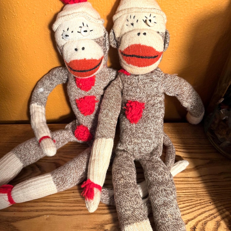 Stuffed 1970s Monkey - Etsy