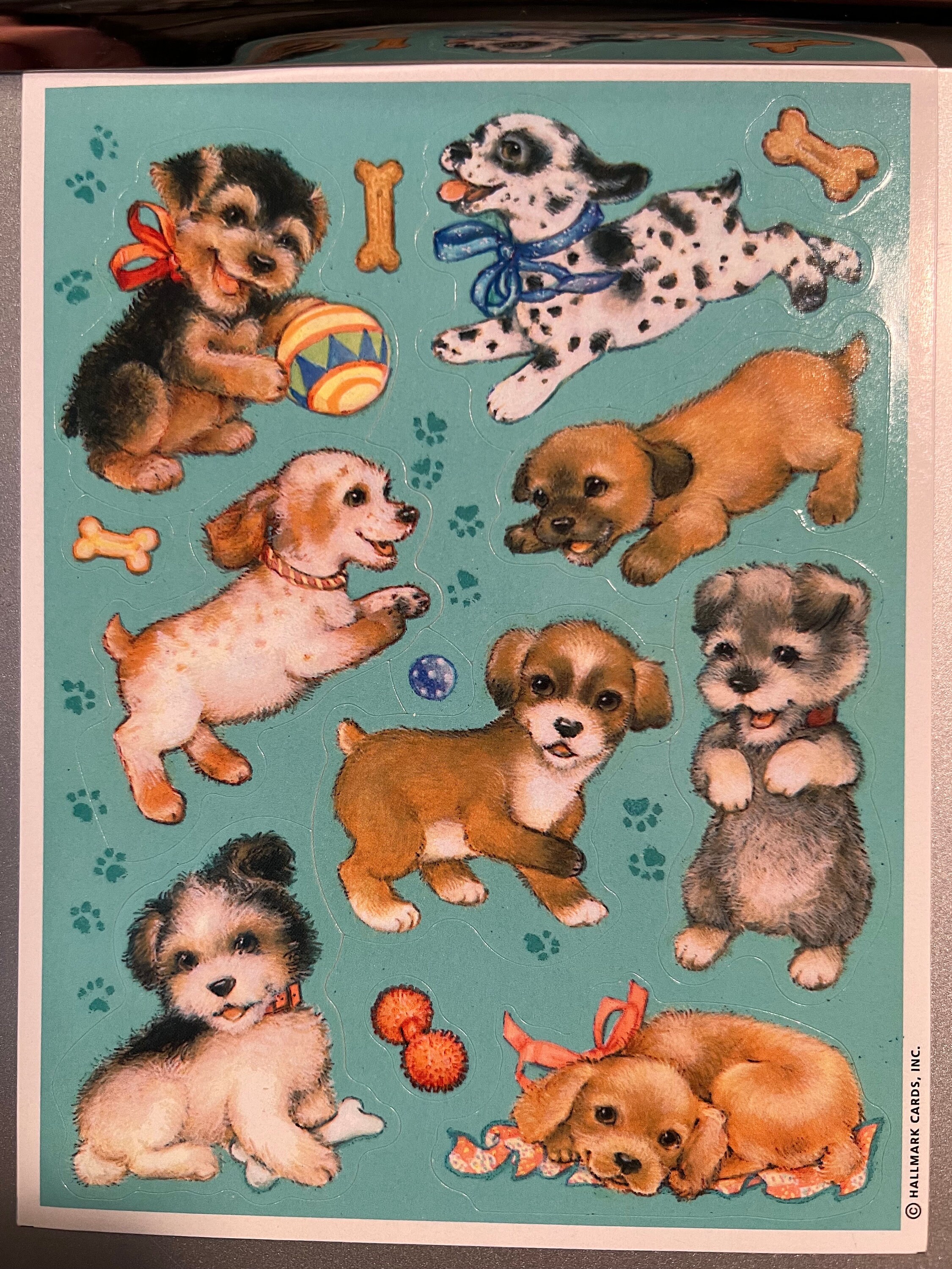 Vintage 90s Puppy Dog Sticker Sheet Hallmark - Etsy