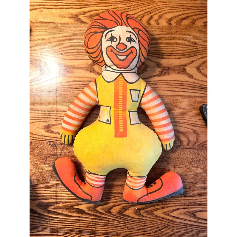 Vintage 1970s Ronald Mcdonald Cloth Plushie Doll - Etsy