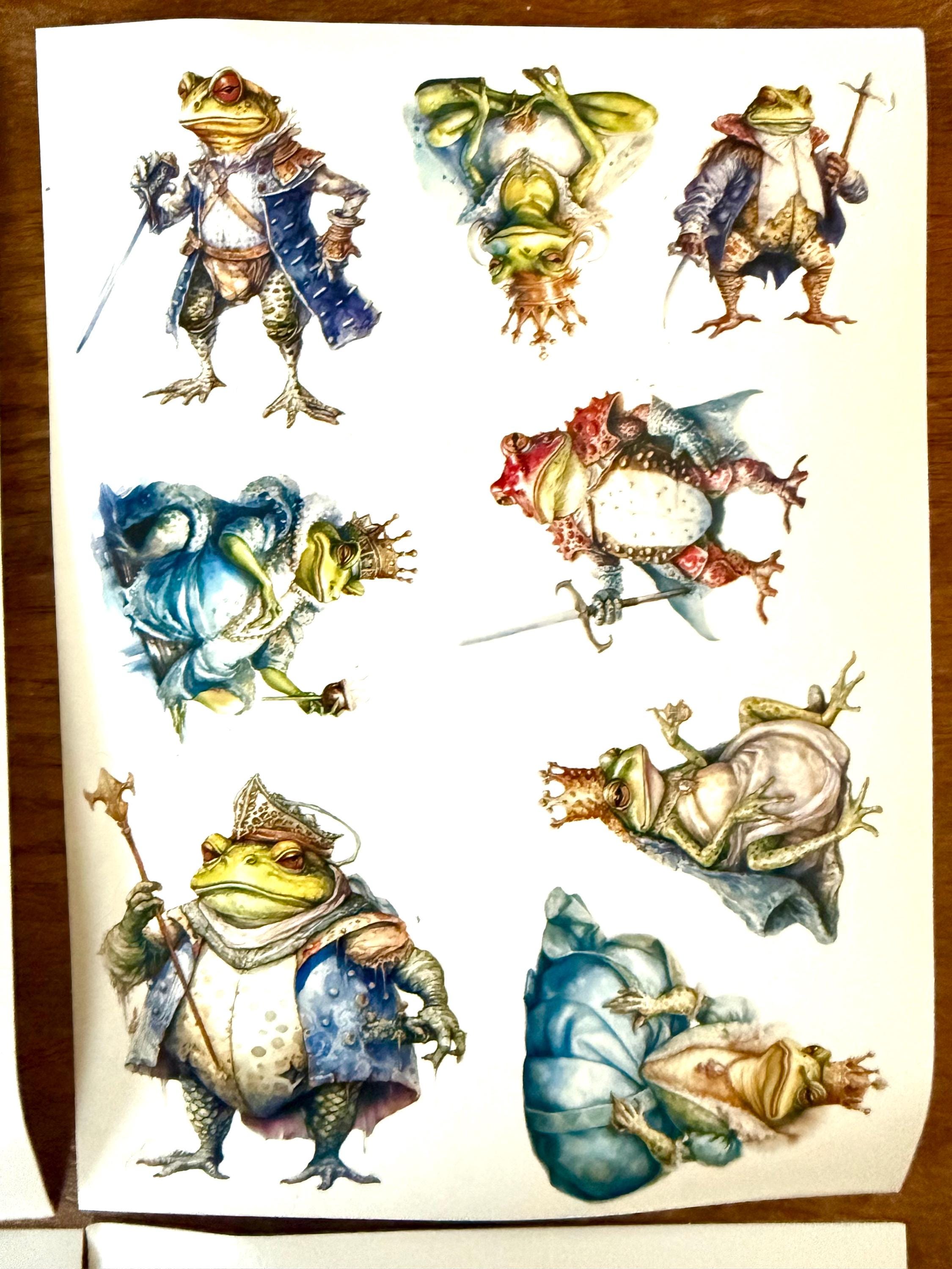 Royal King Queen Frog Toad Sticker Sheet; Your Choice - Etsy