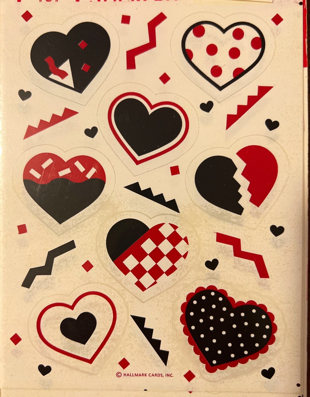 Vintage Heart and Love Sticker Sheets. 1980s Hallmark. Take Your Pick ...