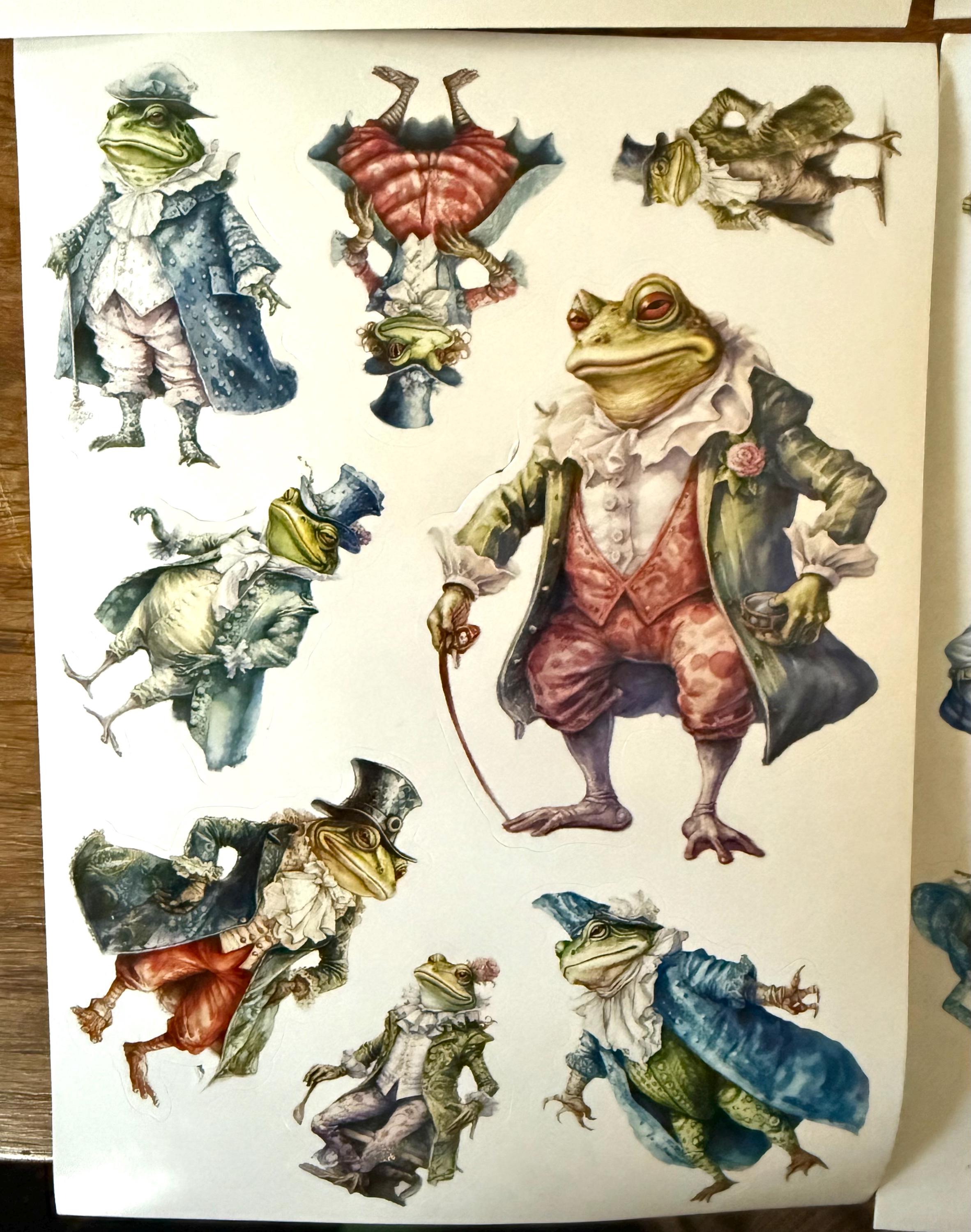 Royal King Queen Frog Toad Sticker Sheet; Your Choice - Etsy