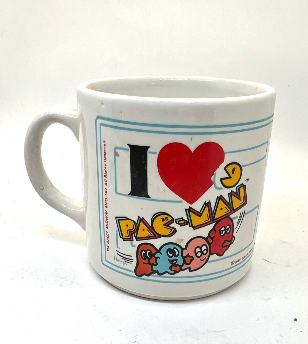 Vintage 1980 Pac Man Mug, I Love Pac-man, Bally Midway Pacman, Arcade ...