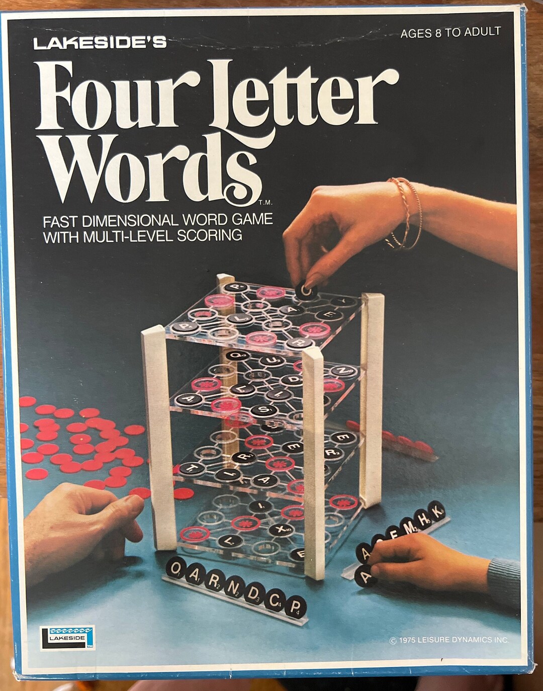 Vintage 1975 Four Letter Words Game. Word Game. Spelling. Lakeside. NIB ...