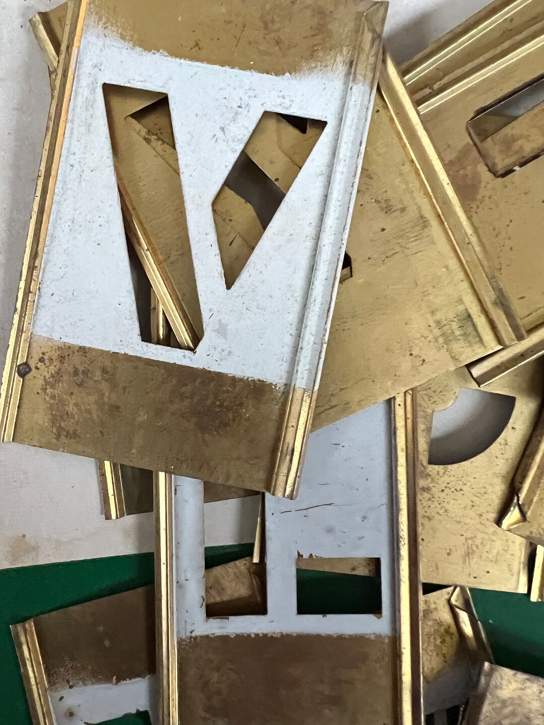 Vintage Brass Interlocking Letters & Numbers. CH Hansen. Approx 30 - Etsy