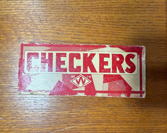 Vintage 1950s Wooden Checkers, Wolff Products, Crown Design - Etsy