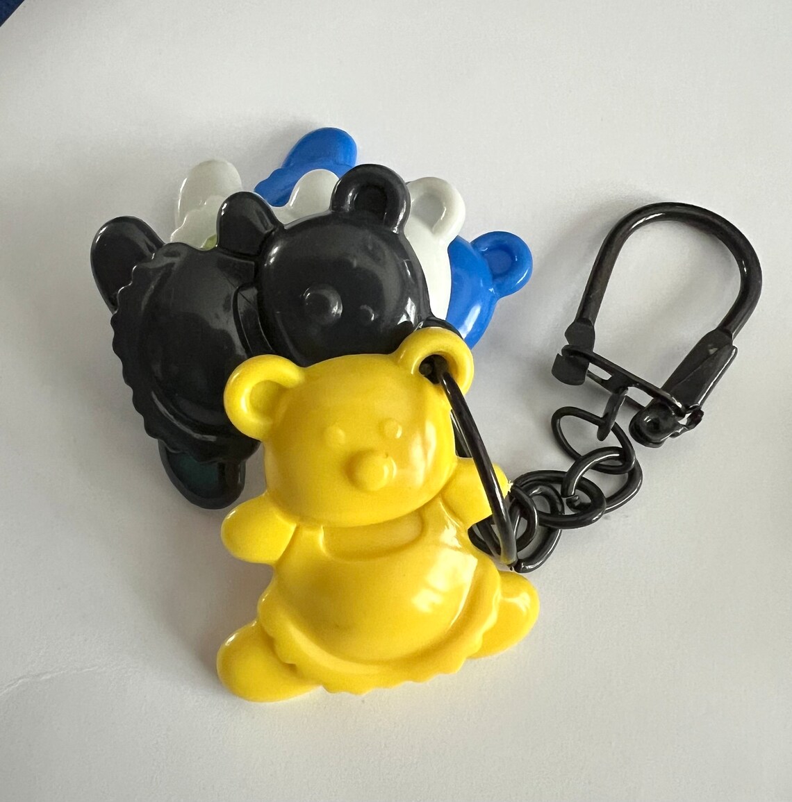 Vintage 1980s Kitschy Keychains, Hands, Stars, Teddybears, Plastic ...