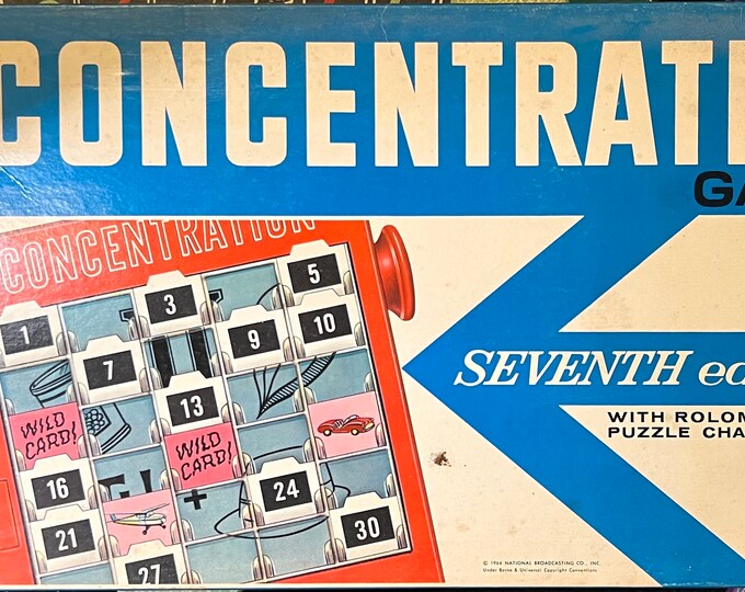 Vintage 1964 Concentration Board Game, Rebus Game, Milton Bradley ...