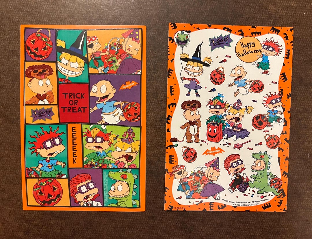 Vintage1990s Rugrats Halloween Sticker Sheet. Your Choice! American ...