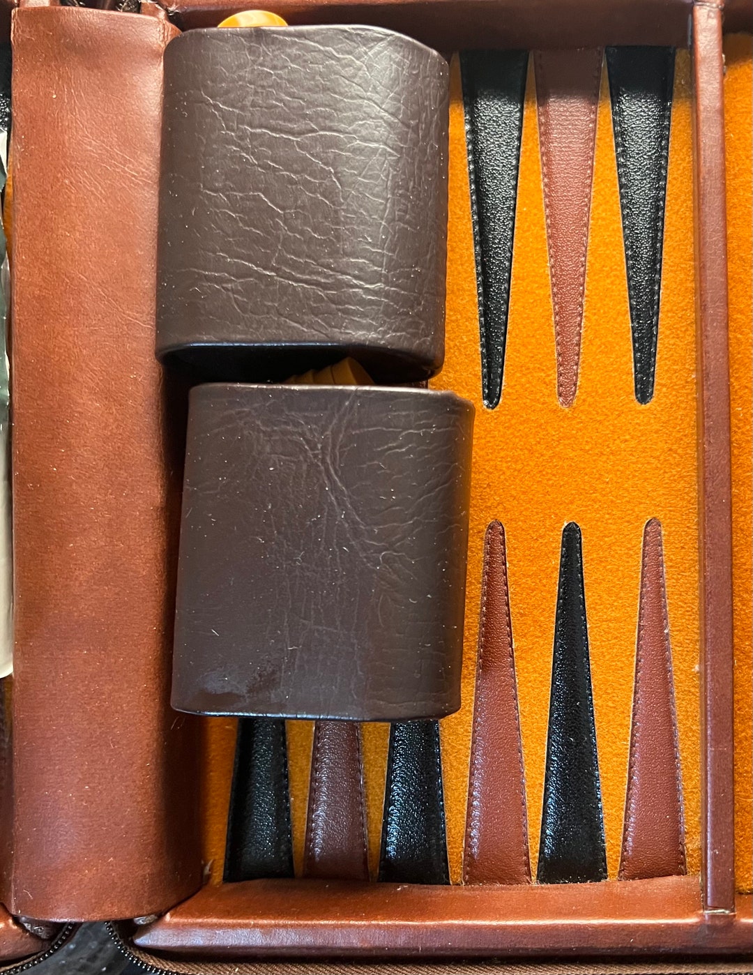 Vintage Backgammon Set, Small Zip Case, John N. Hansen Co., Travel Set ...