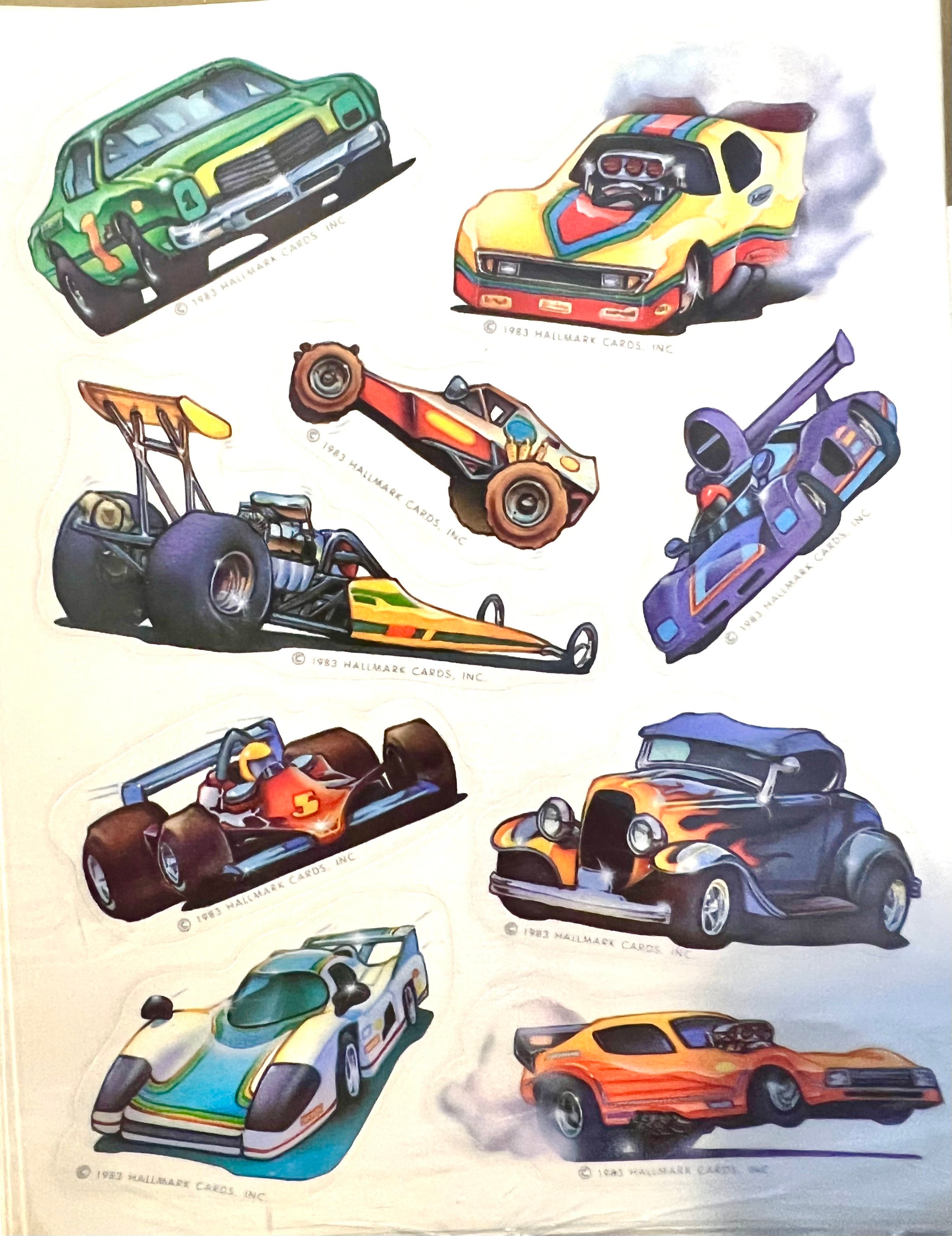 Vintage Race Car Stickers