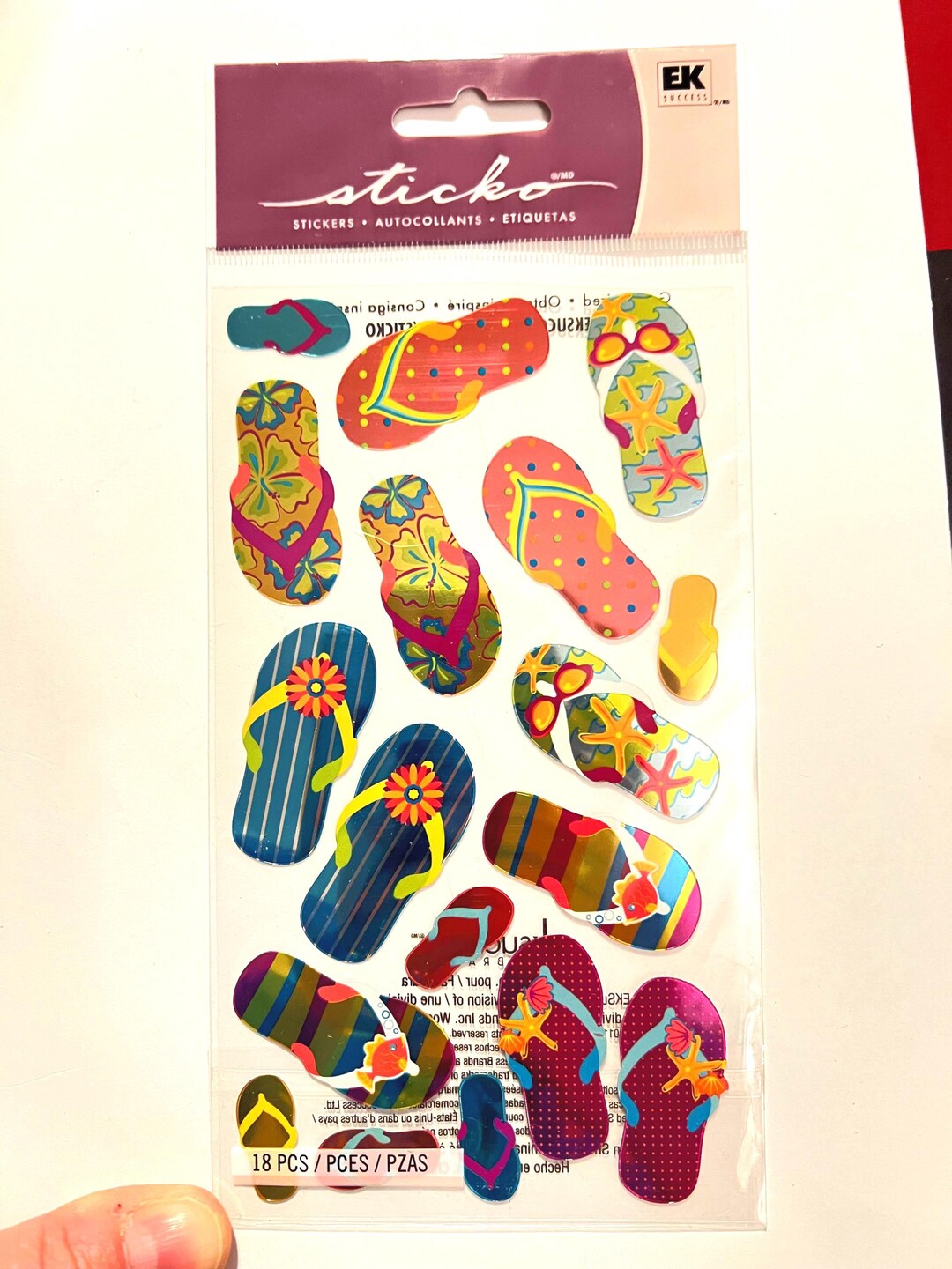 Pack of Flip Flop Shoes Stickers - Etsy