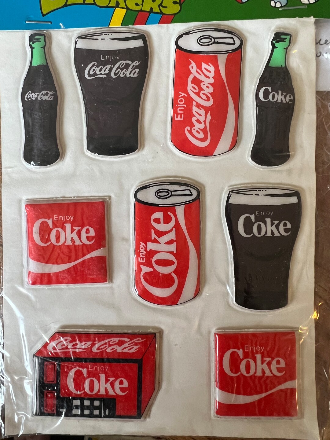 Vintage 1980s Puffy Coca Cola Coke Stickers. Take Your Pick of One ...