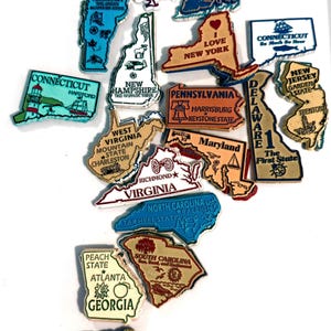 Vintage 1970s State Magnets: Your Choice (one of 3 Listings. More ...