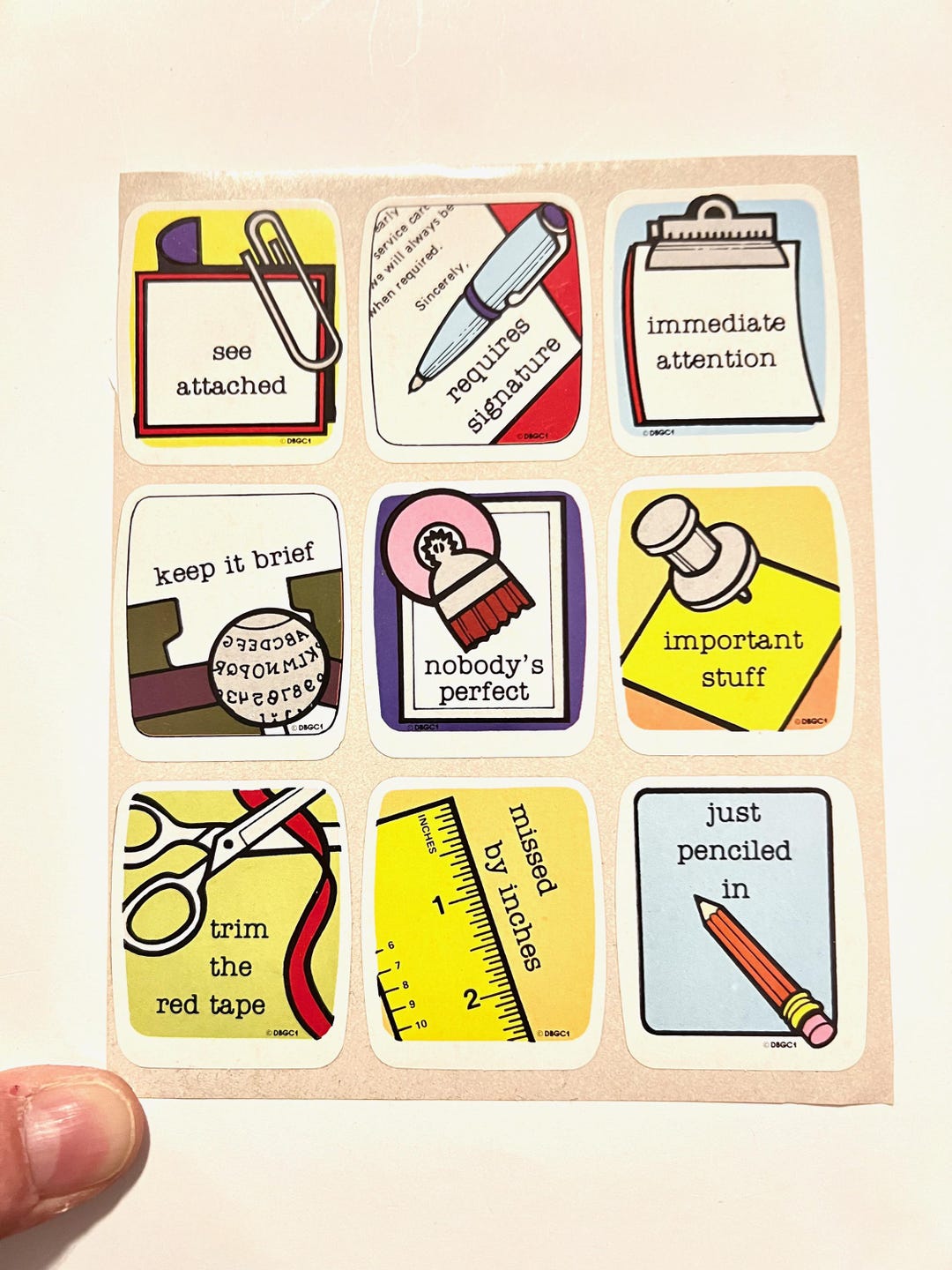 Vintage 1980s Memo Sayings Grading Sticker Sheet, Hallmark - Etsy