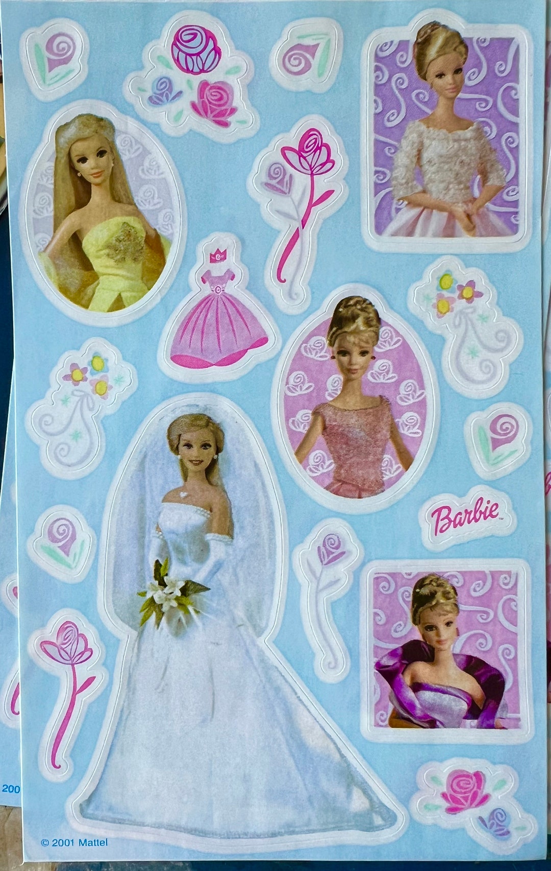 Vintage 2001 Barbie Sticker Sheet - Etsy