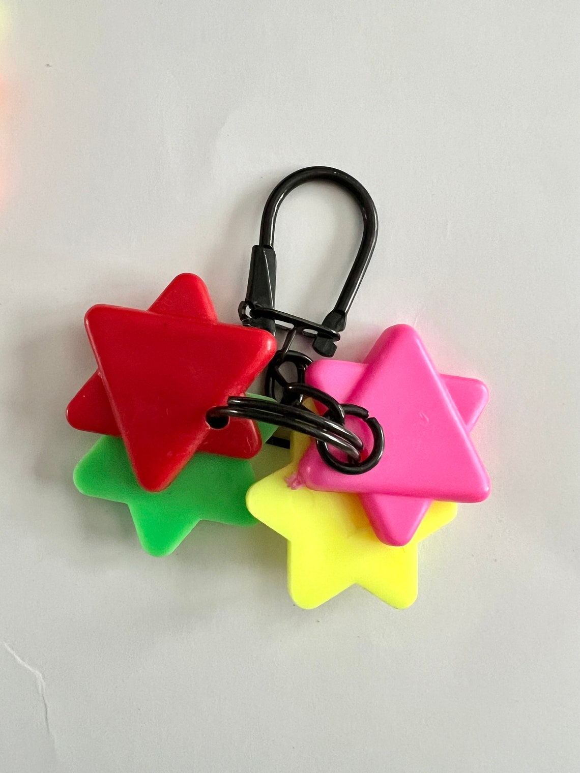 Vintage 1980s Kitschy Keychains, Hands, Stars, Teddybears, Plastic ...