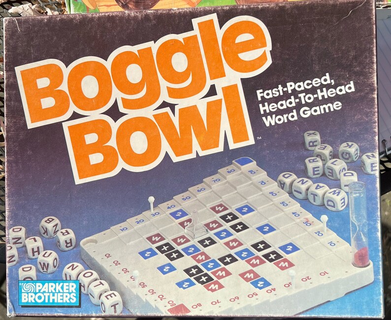 Vintage 1987 Boggle Bowl Game. Parker Brothers. Spelling Game. - Etsy