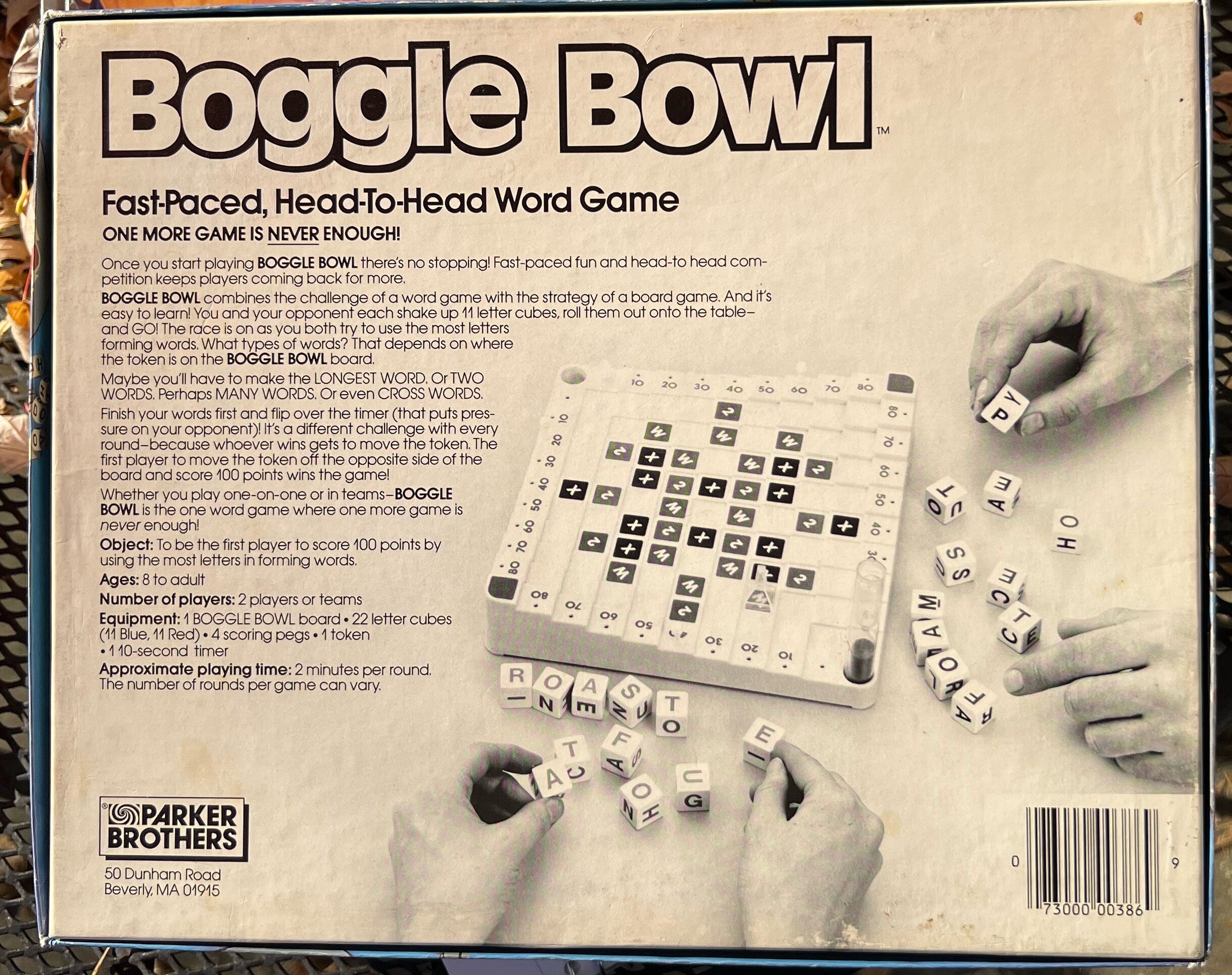 Vintage 1987 Boggle Bowl Game. Parker Brothers. Spelling Game. - Etsy
