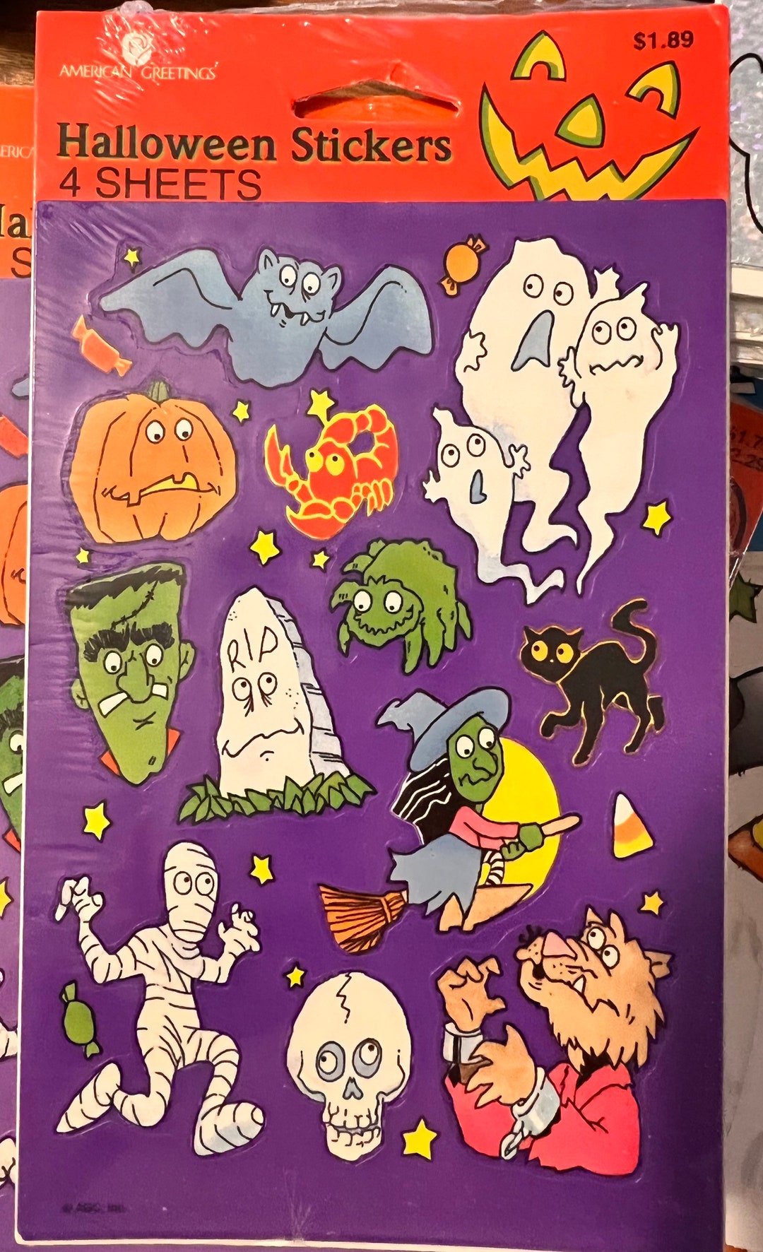 Vintage Halloween Sticker Sheets Retro Halloween Fun! in Perfect Shape ...