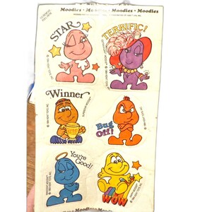 Vintage 1980s Moodies Stickers Sheet; Your Choice - Etsy