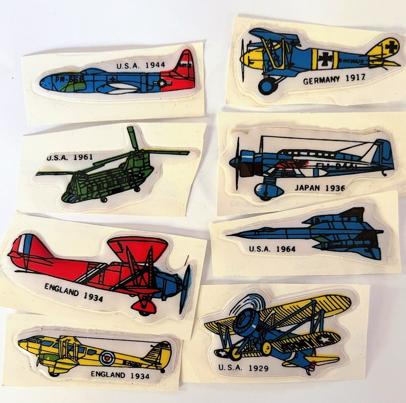 Vintage Puffy Fighter Jet Stickers. 1090s Brand New. War - Etsy