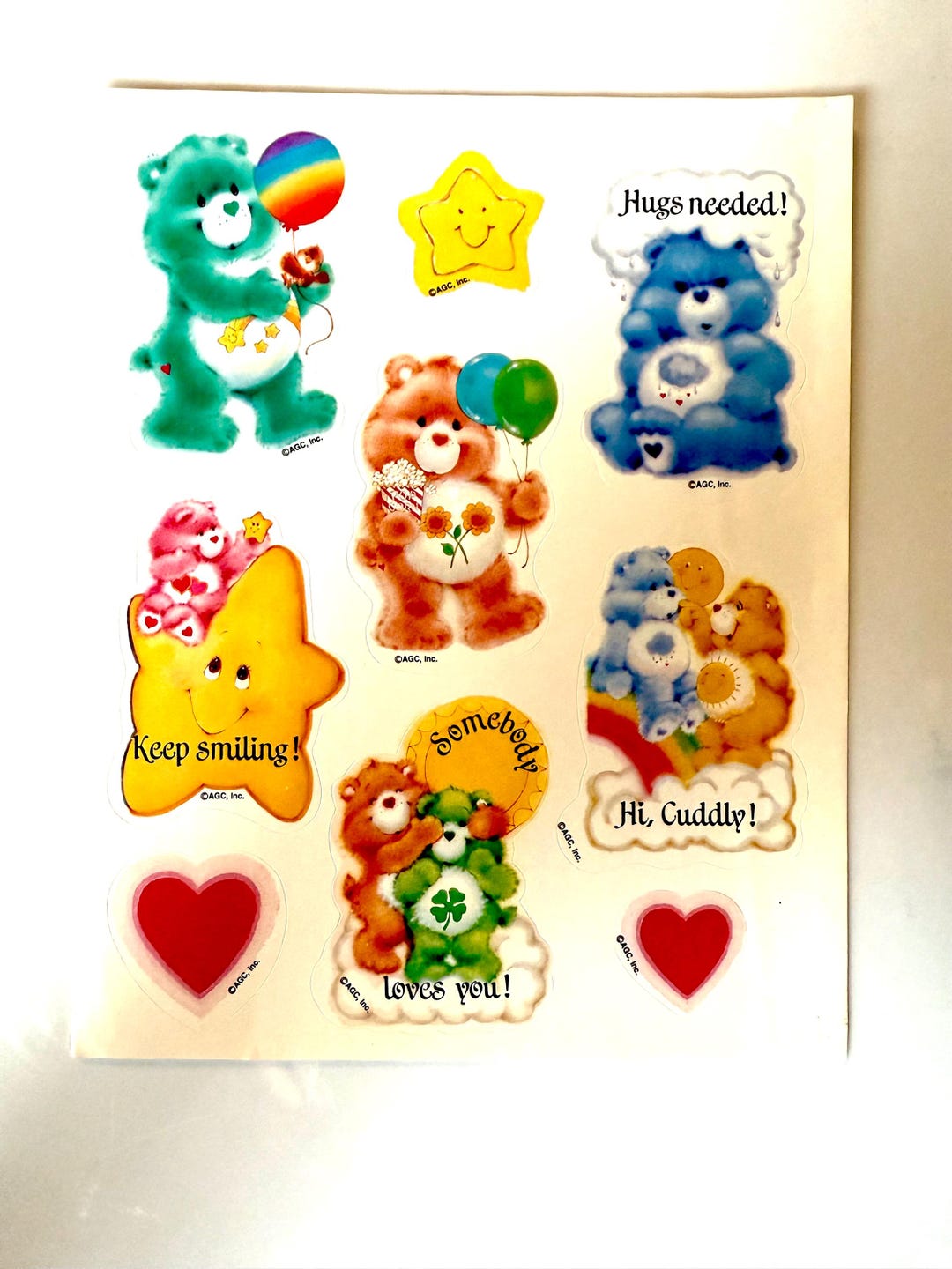 Vintage 1980s Care Bears Sticker Sheet, Hallmark - Etsy