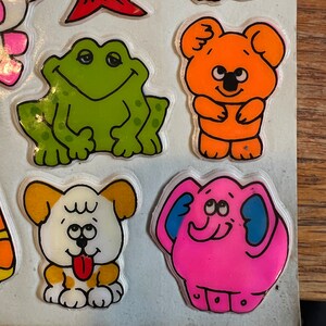 Vintage 1980s Puffy Animal Stickers; Your Choice, Snail, Owl, Bunny ...