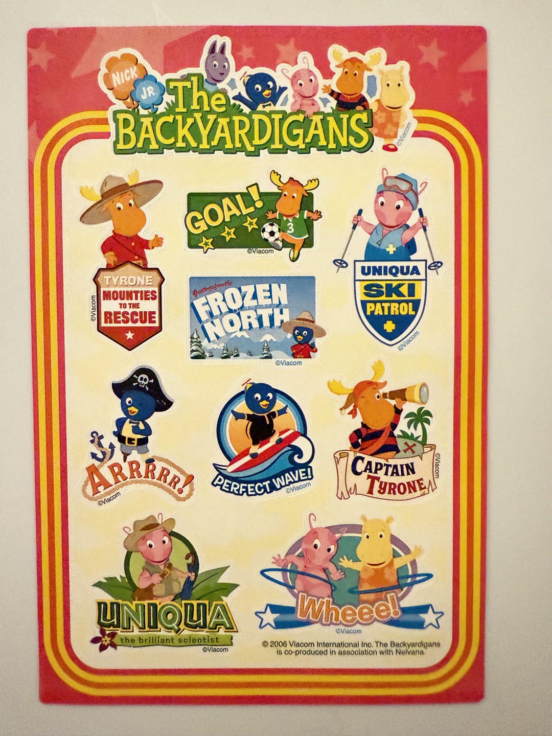 2006 Backyardigans Sticker Sheet, Kid's TV Show Stickers, Cartoon - Etsy