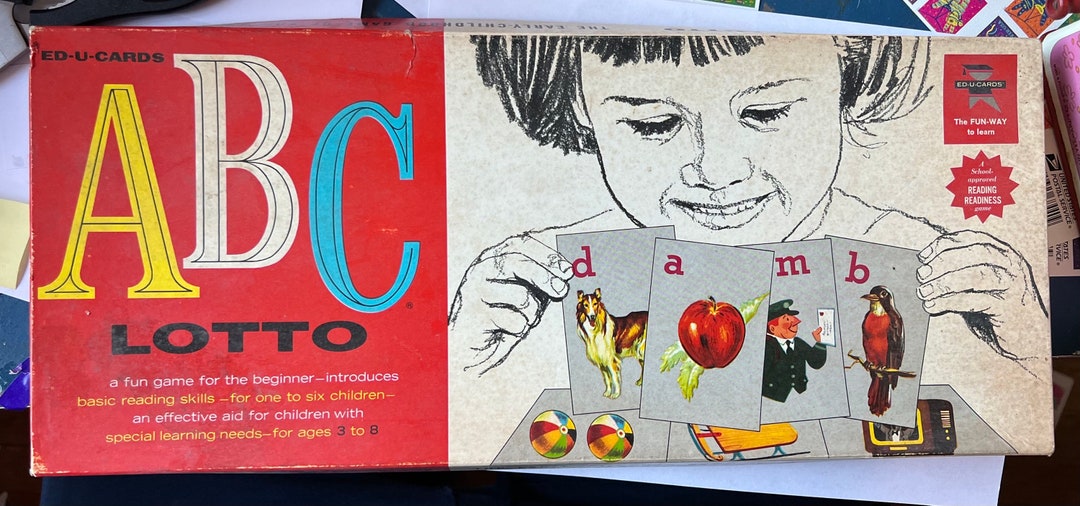 Vintage 1963 ABC Lotto Game, Alphabet Cards, Ed-u-cards - Etsy