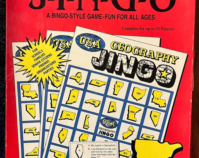 USA Geography Jingo. A Game Like Bingo Except You Answer Trivia. Super ...