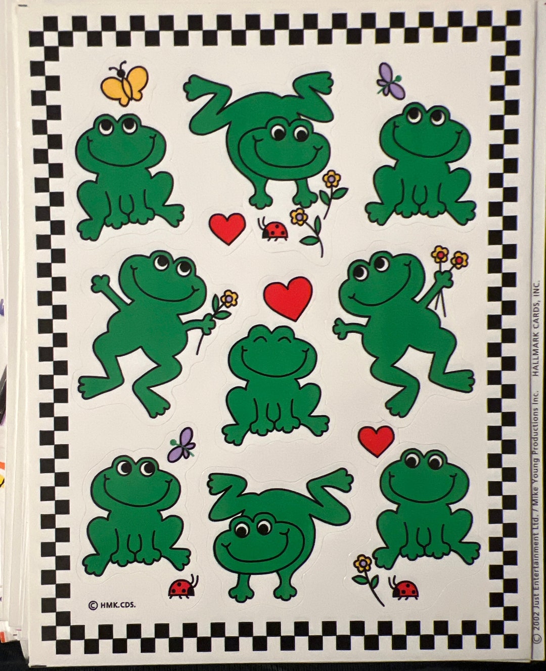 Vintage Frog Heart Sticker Sheets. Hallmark. One Sheet - Etsy