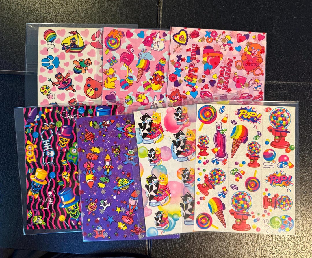 Vintage 1990s Lisa Frank Sticker Sheet. Your Choice: Halloween, Easter ...