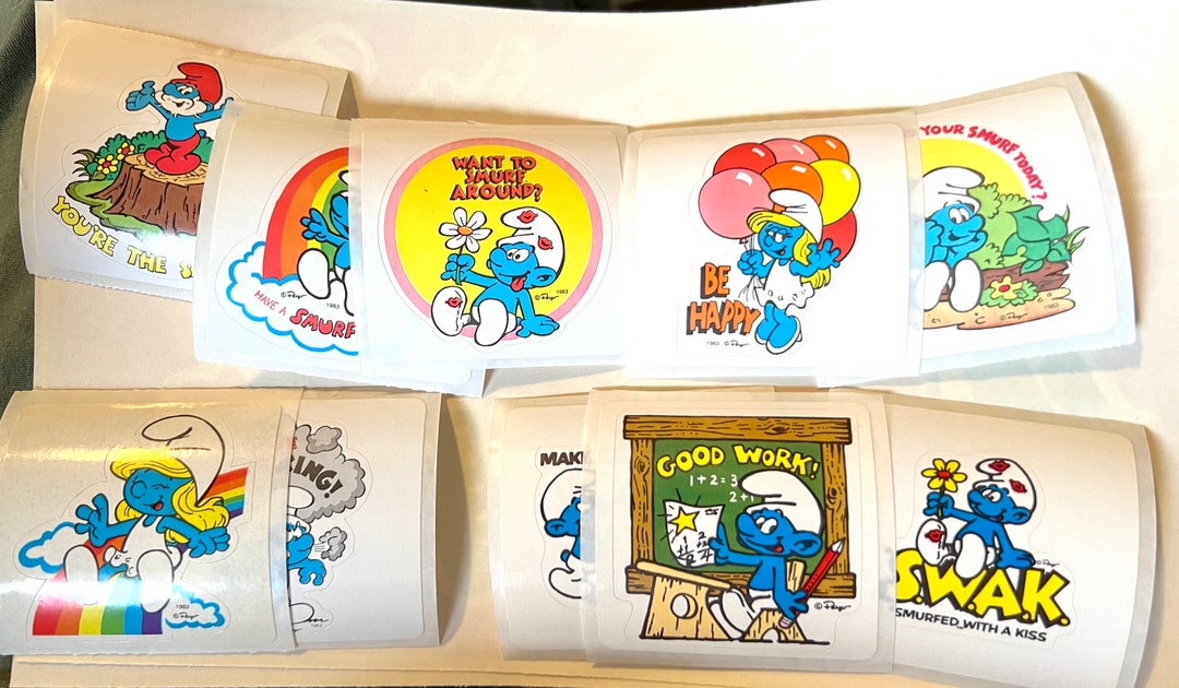 Vintage 1983 Smurf Sticker. Take Your Pick - Etsy