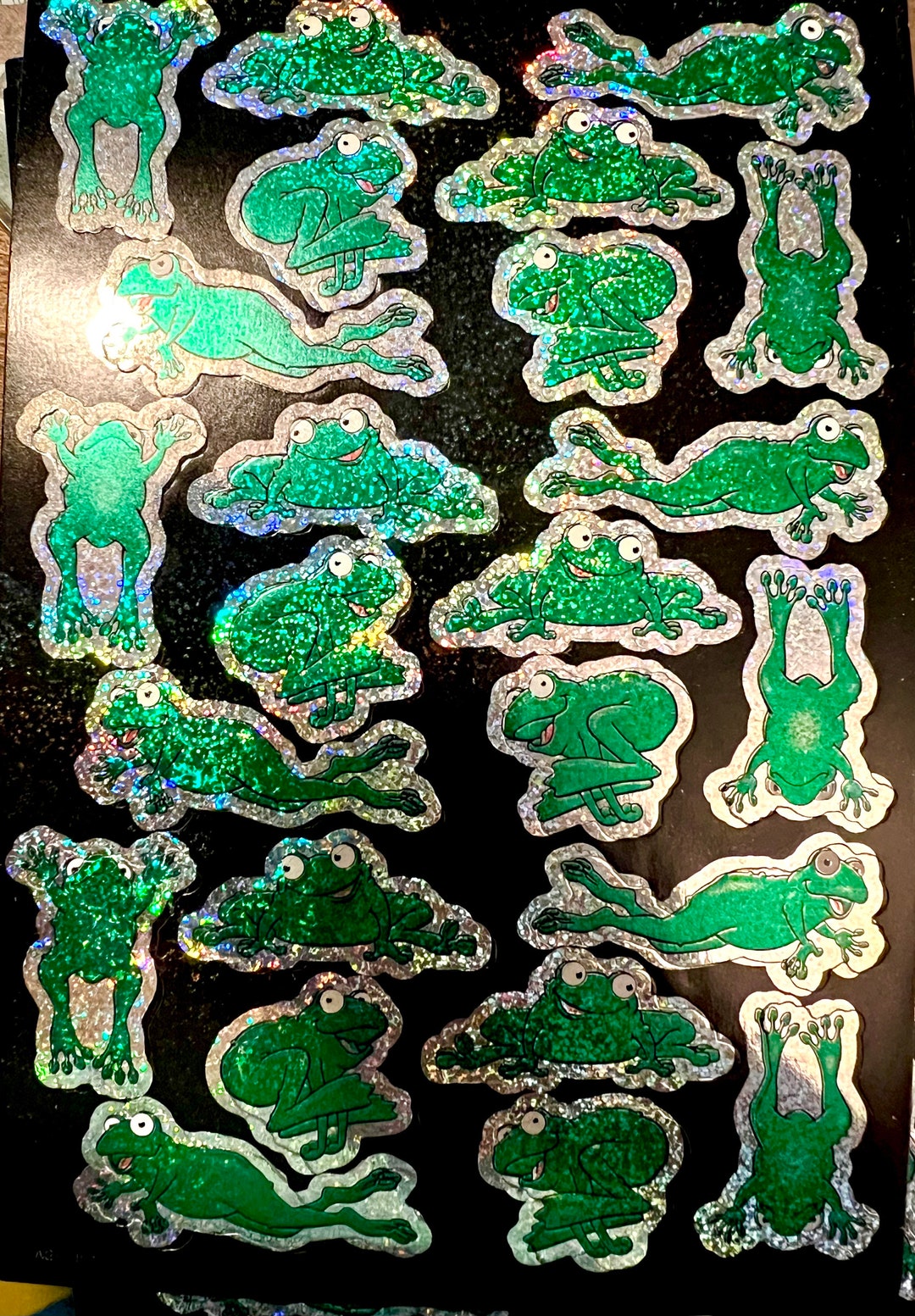 Vintage Glitter Frog Sticker Sheet. AGC Hallmark. One Sheet - Etsy