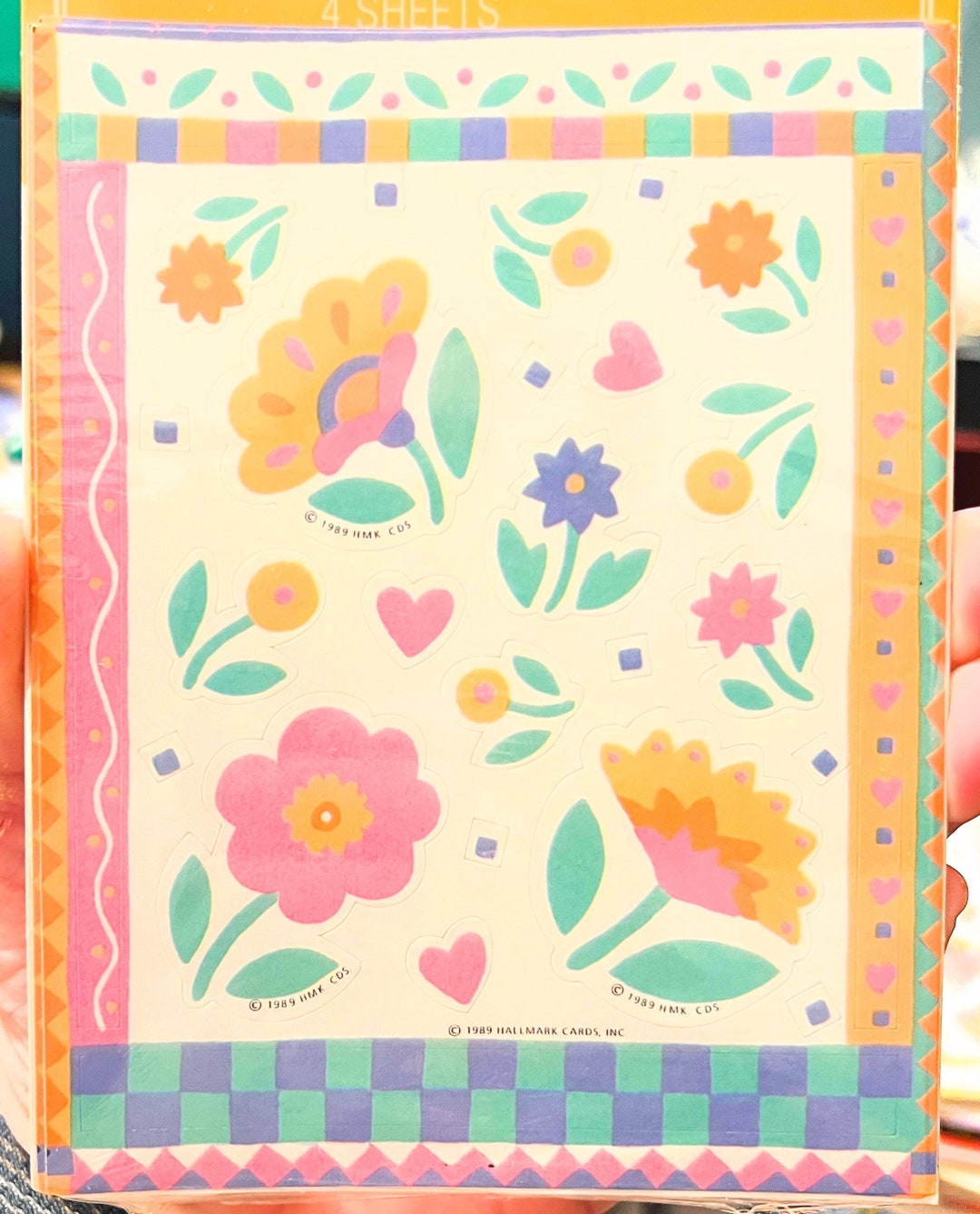 Vintage Flowers Pastel Sticker Sheets. Hallmark Ambassador. 1 Sheet ...