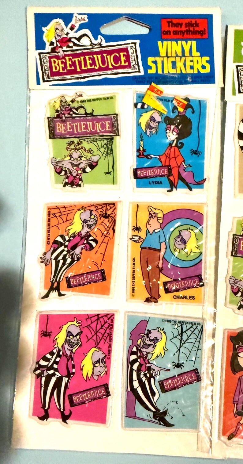Vintage 1988 Puffy Beetlejuice Sticker Pack; Your Choice - Etsy