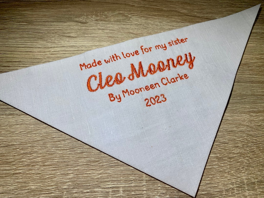 Corner Custom Embroidered Quilt Label, Personalised, Handmade ...