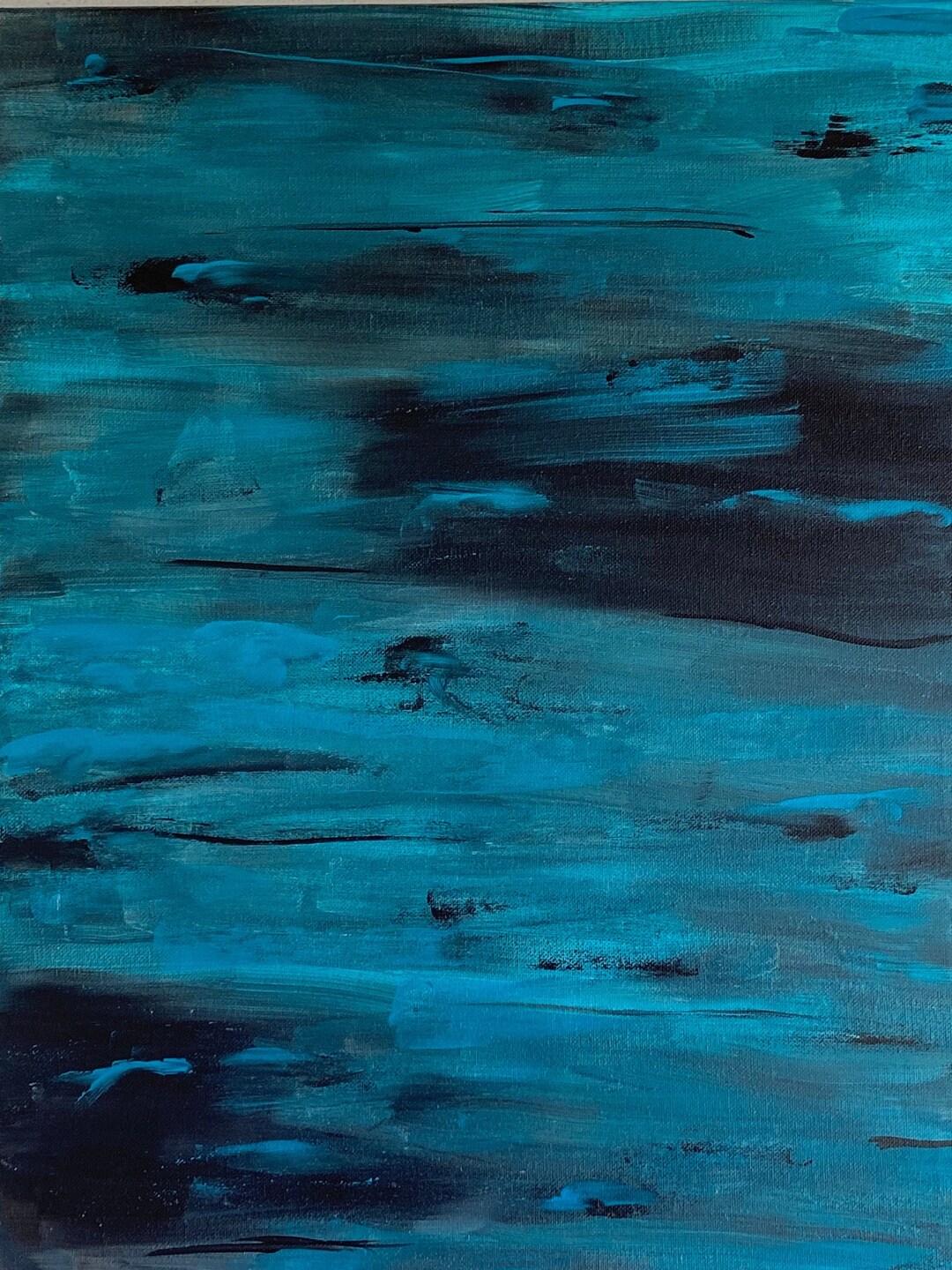 Cobalt Blue Night Abstract Art - Etsy