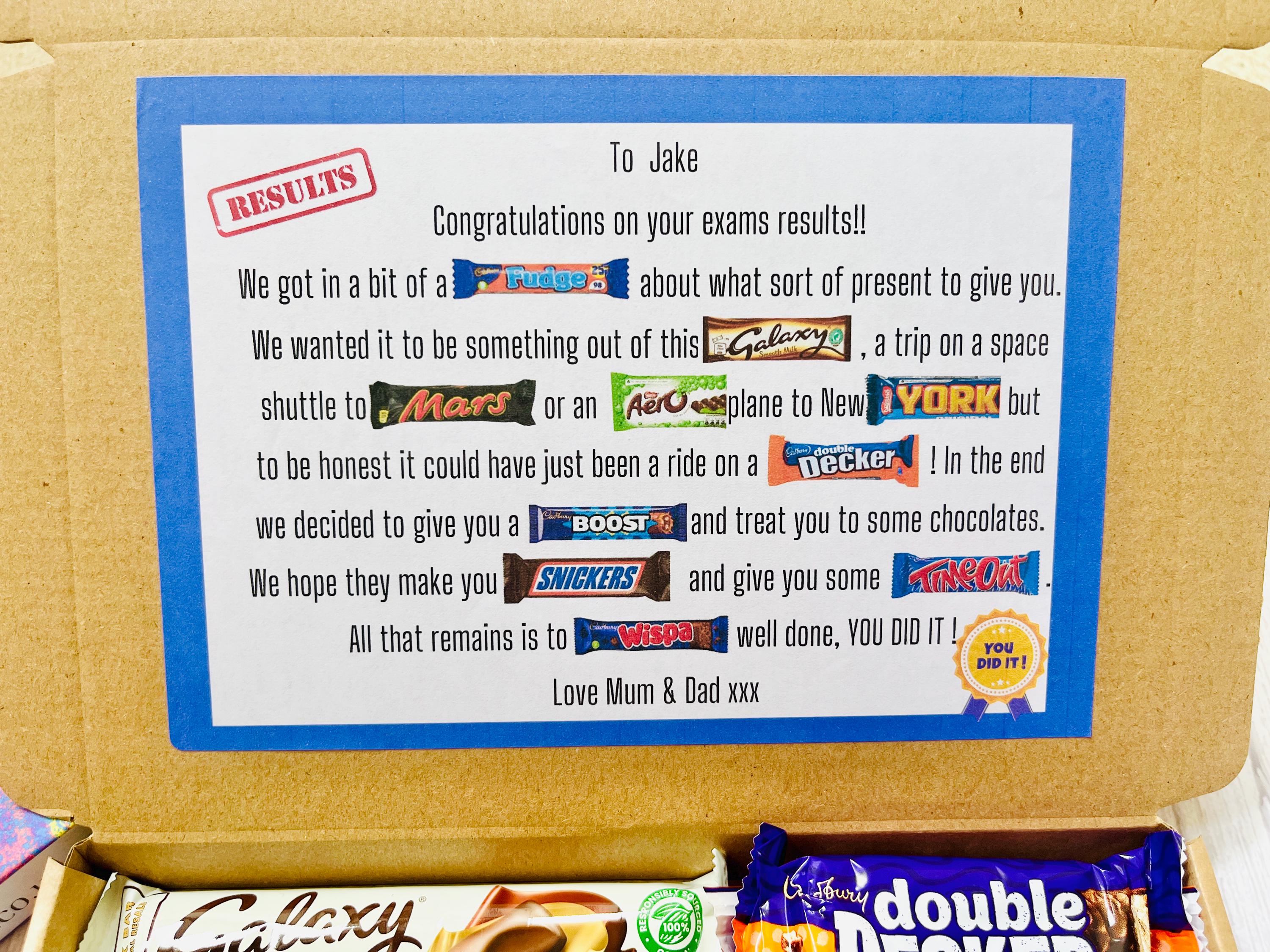 Exam Results Day Gift | You Did It | Chocolate Gift Box ...