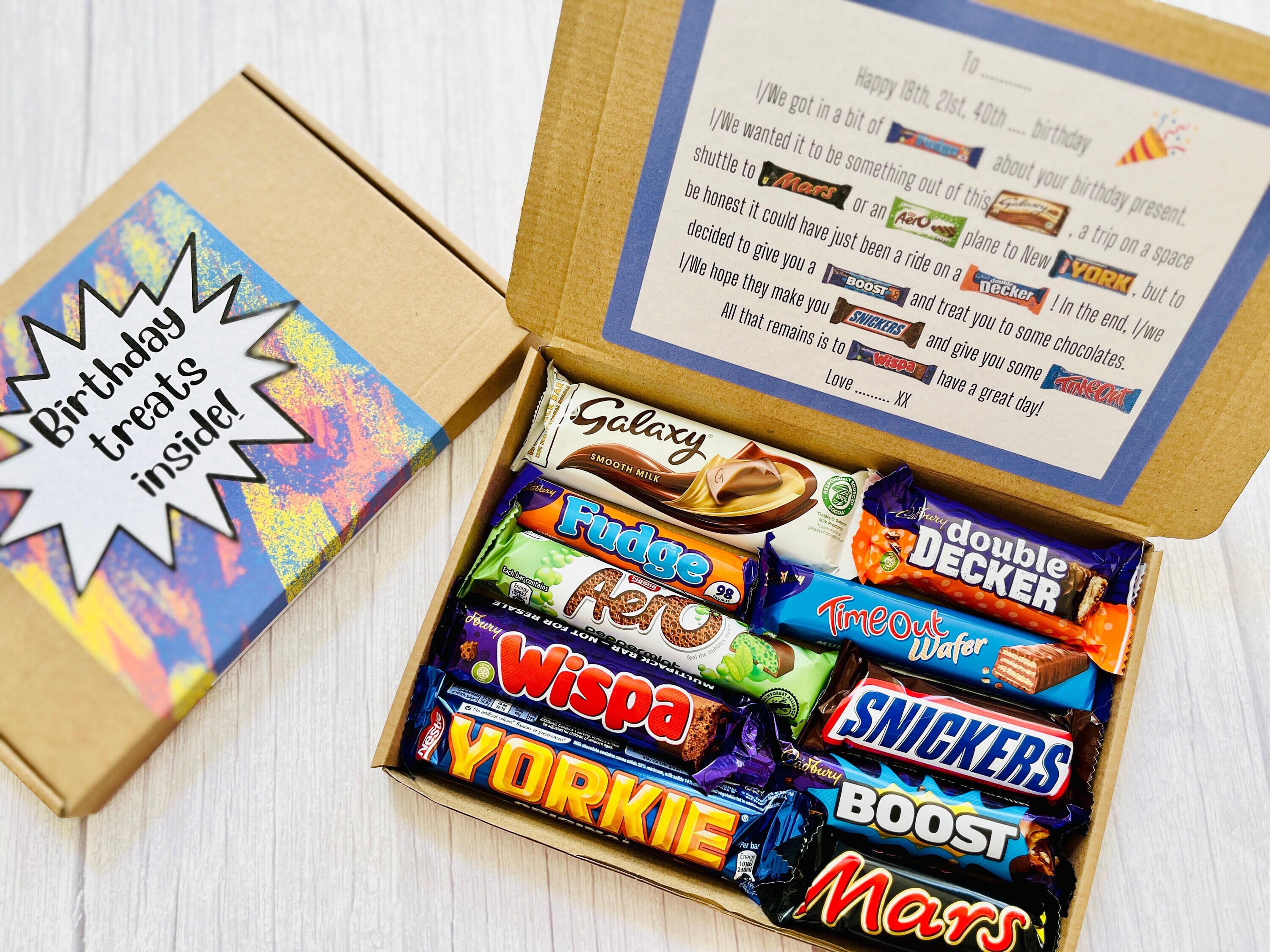 Birthday Novelty Gift Chocolate Box Gift for Him for Her Dads Birthday ...