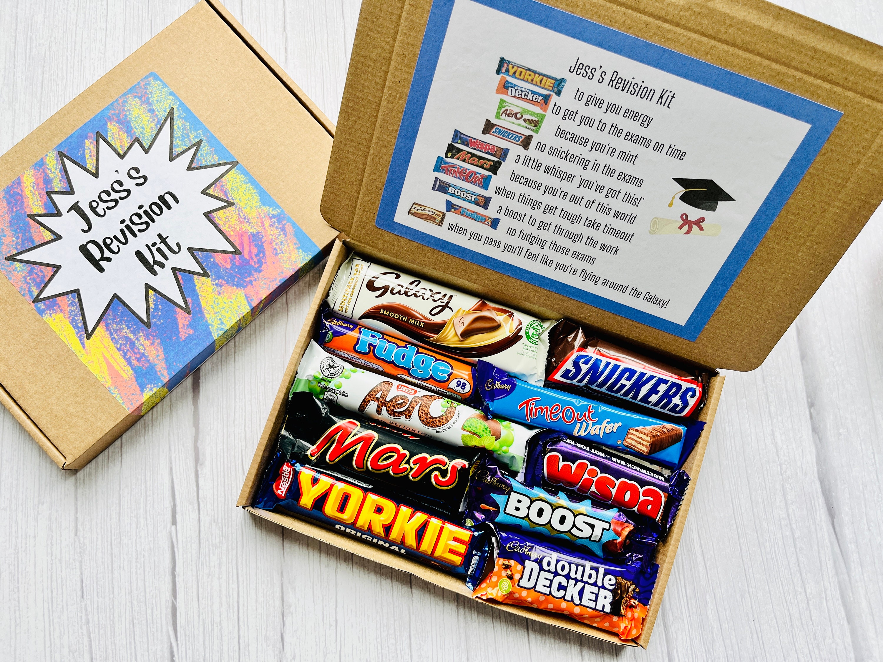 Exam Chocolate Gift Box | Student Revision Kit, Good Luck Treats - Etsy