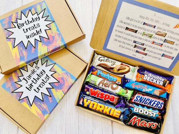 Birthday Chocolate Gift Box 21st 30th 40th 50th Birthday Present Birthday Novelty Gift Letterbox Novelty Chocolate Poem Gift Etsy UK