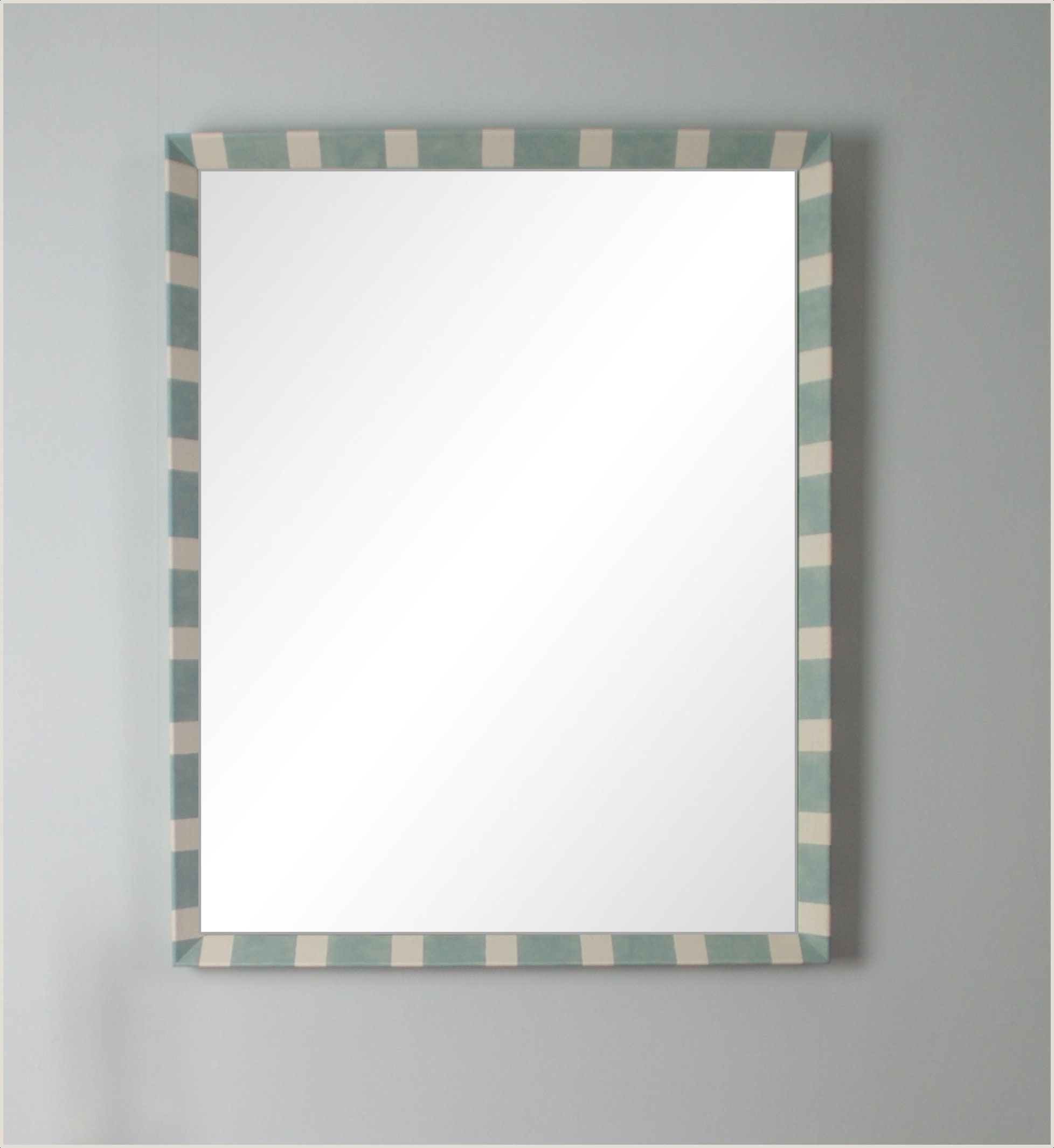Striped Mirror - Blue & White - Etsy