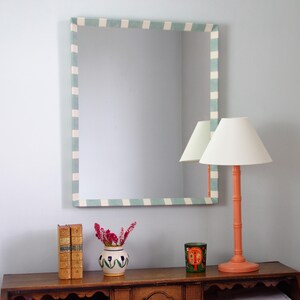 Striped Mirror - Blue & White - Etsy