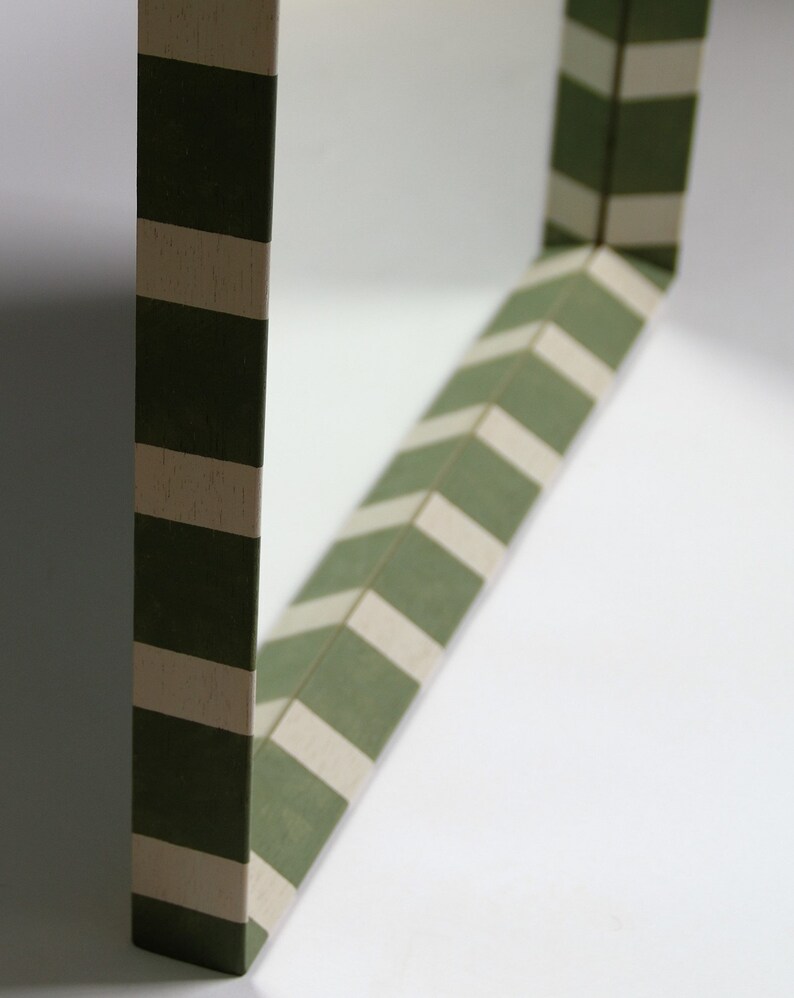 Striped Dressing Mirror - Green & White - Etsy