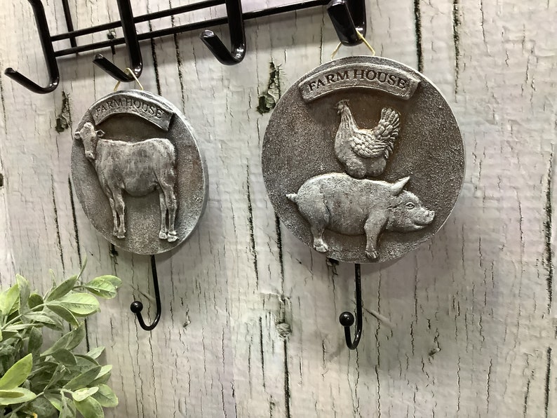 Set of 2 Deco Wall Hook-farm House - Etsy